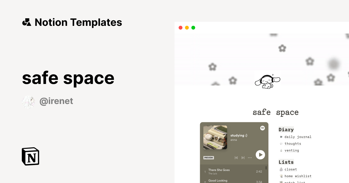 safe space Template | Notion Marketplace