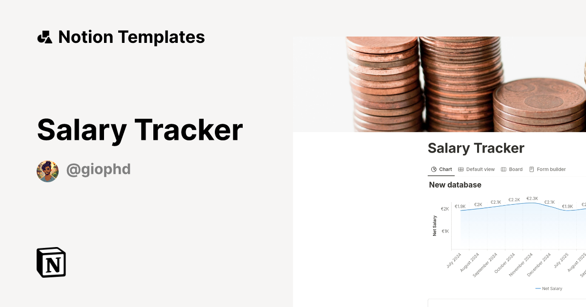 Salary Tracker Template by GioPhd | Notion Marketplace