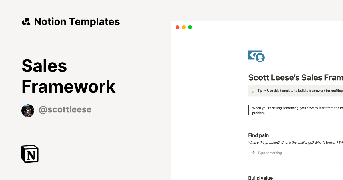Sales Framework Template | Notion Marketplace