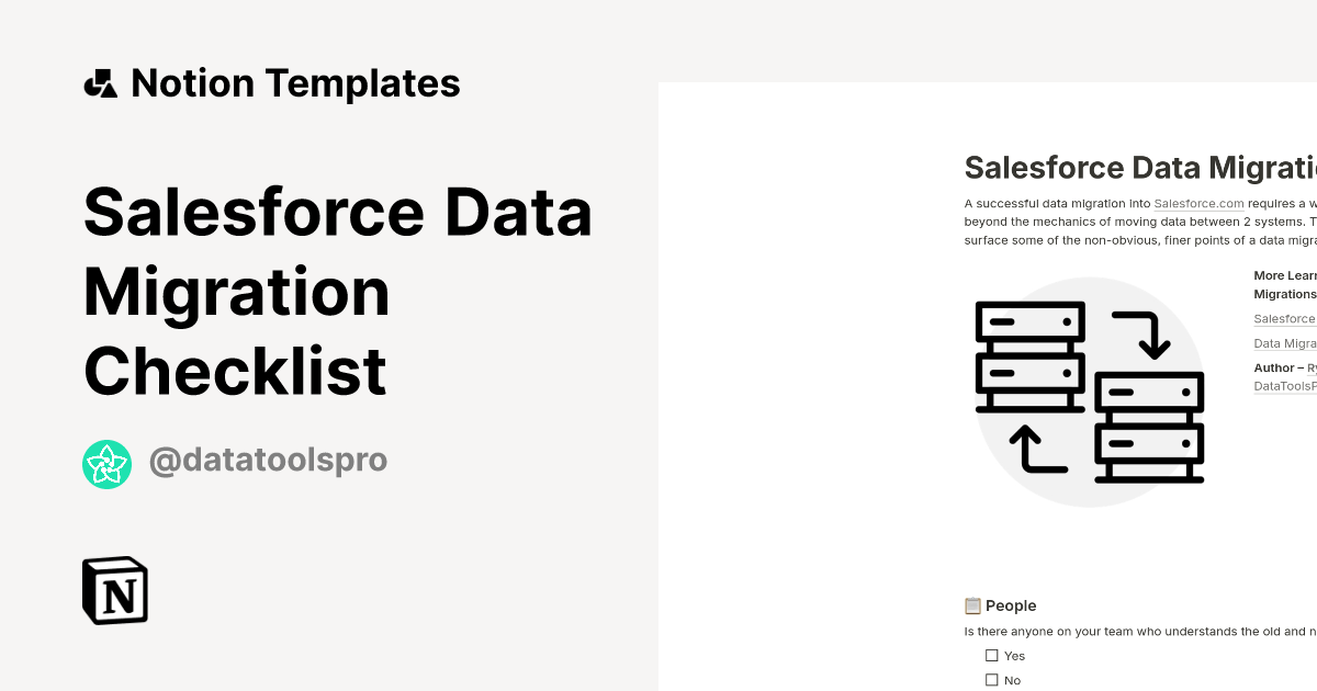 Salesforce Data Migration Checklist Template | Notion Marketplace