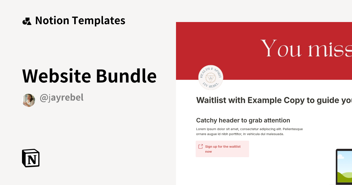 Website Bundle Template by Jay | Notion Marketplace