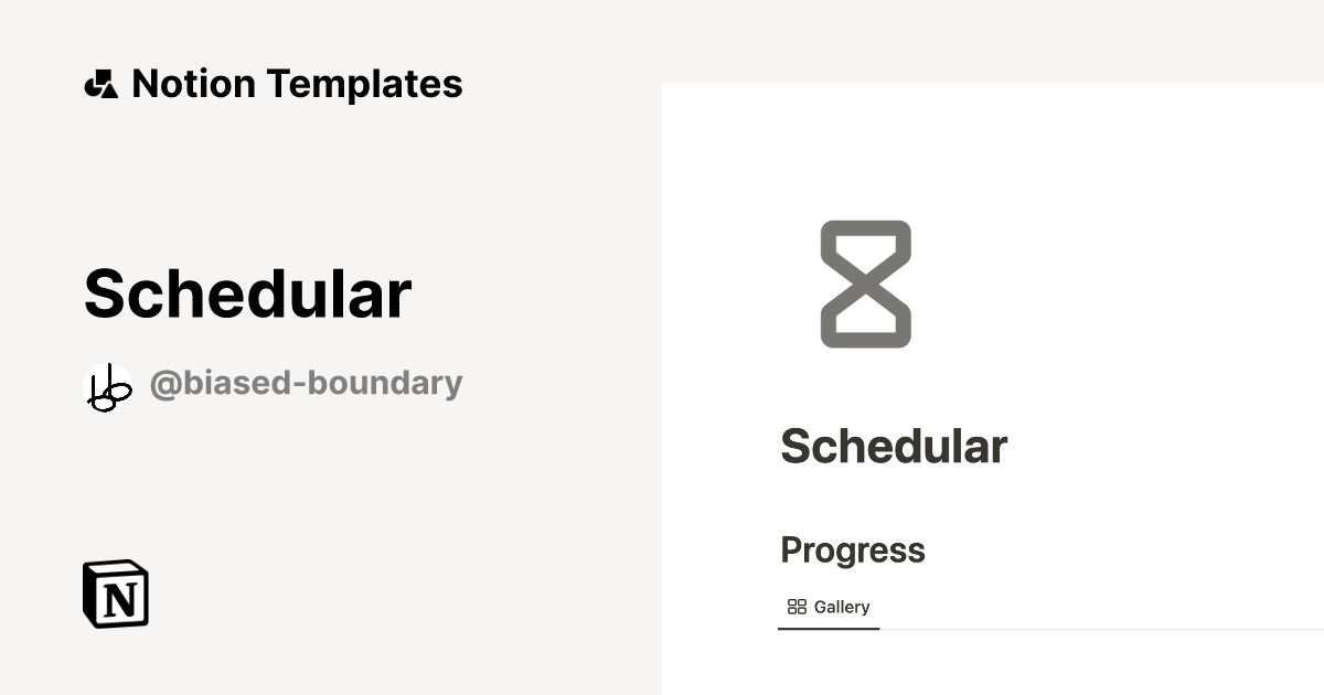 Schedular Template | Notion Marketplace