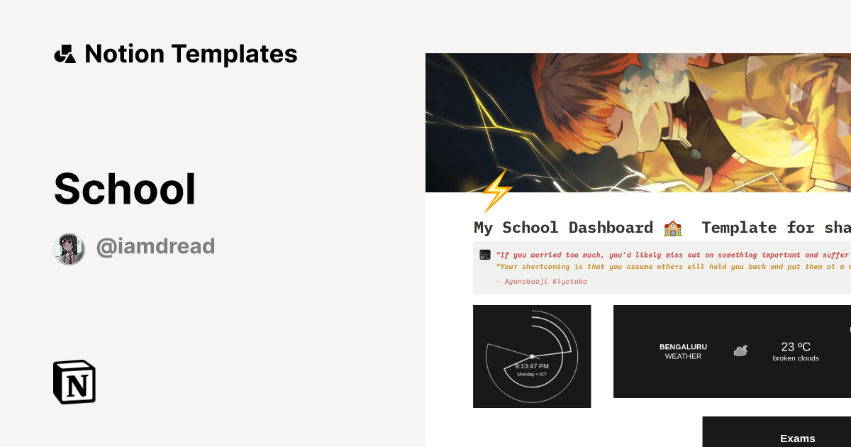 School Template | Notion Marketplace