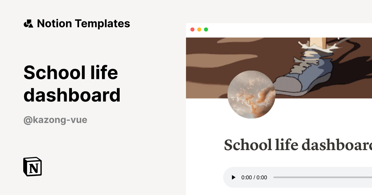School life dashboard Template | Notion Marketplace