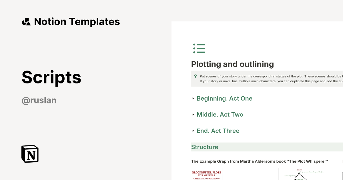 Scripts Template | Notion Marketplace