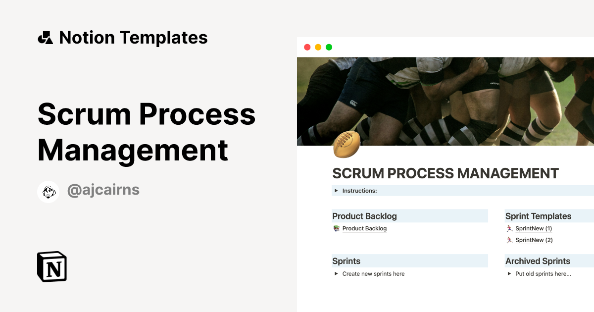 Scrum Process Management Template | Notion Marketplace