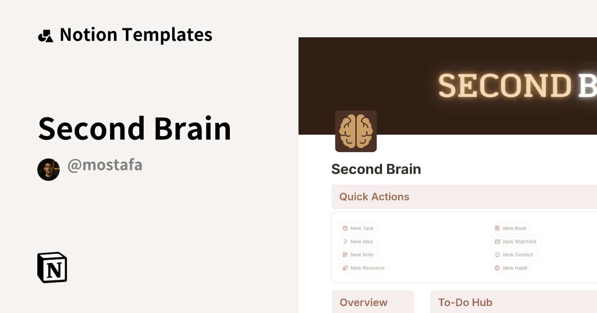 Second Brain Template | Notion Marketplace