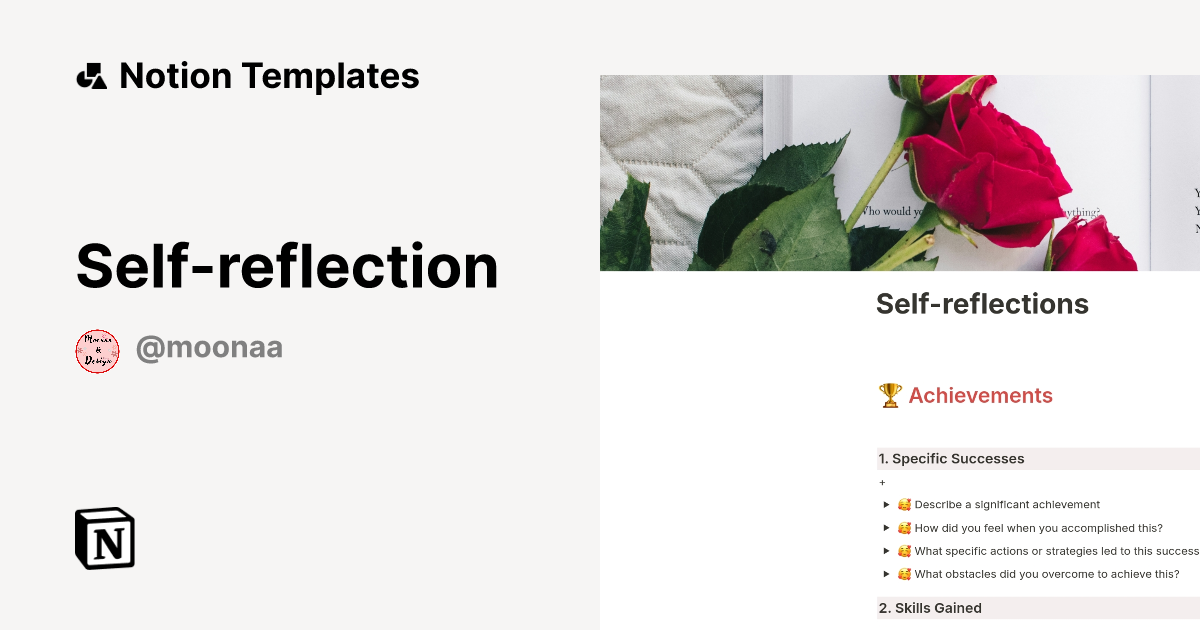 Self-reflection Template by moonaa | Notion Marketplace