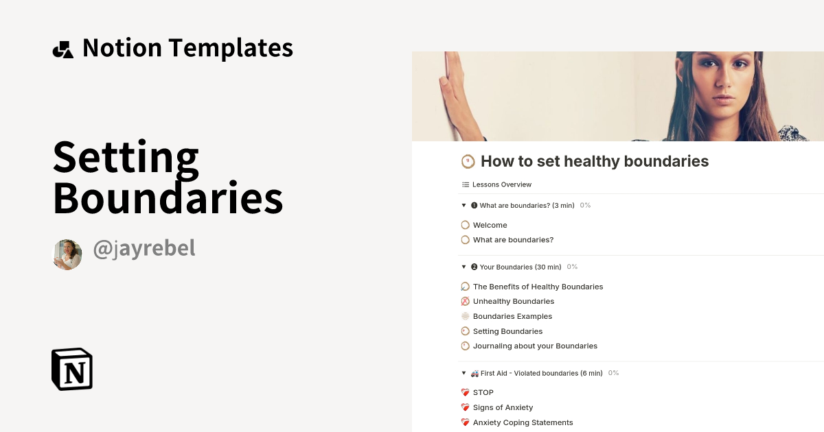 Setting Boundaries Template | Notion Marketplace