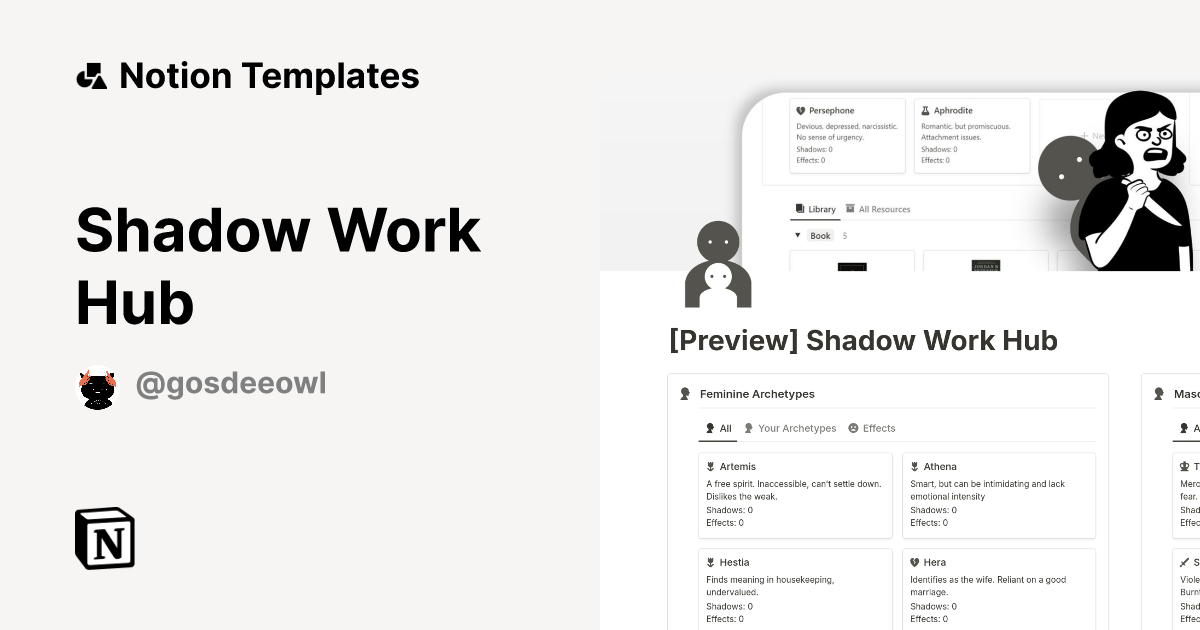 Shadow Work Hub Template by Gosdee | Notion Marketplace