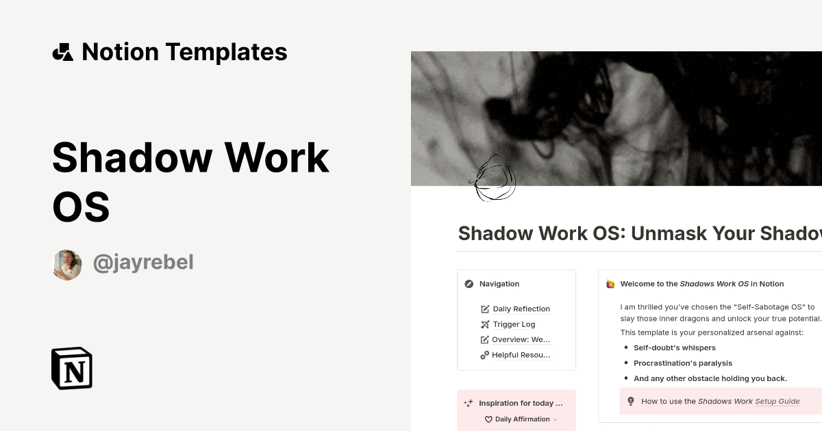Shadow Work OS Template | Notion Marketplace