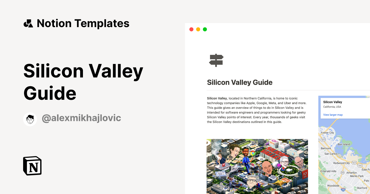 Silicon Valley Guide Template by Alex | Notion Marketplace