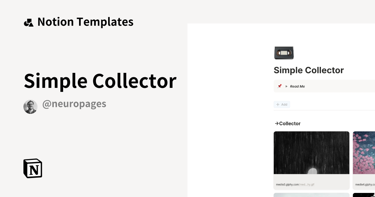 Simple Collector Template | Notion Marketplace