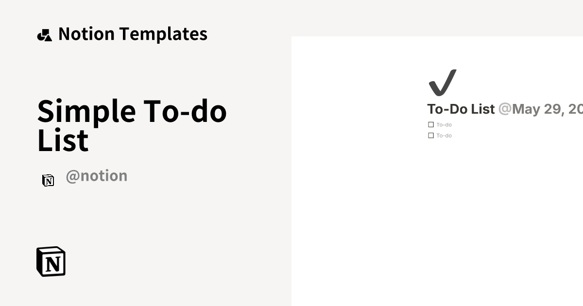 Simple To-do List 2025 Template | Notion Marketplace