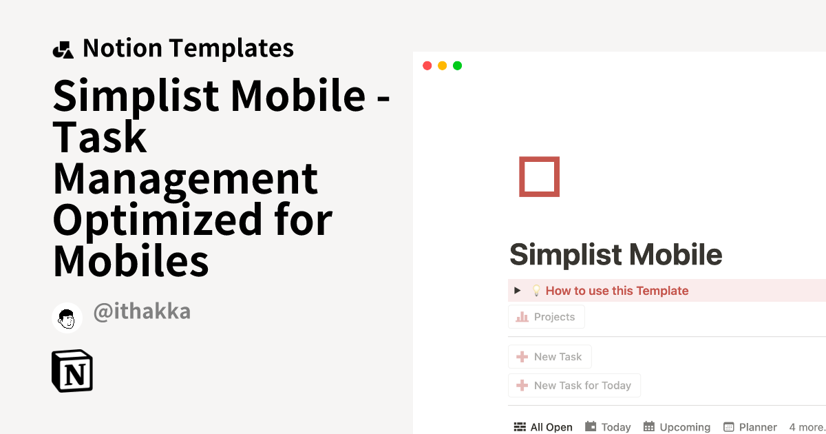 Simplist Mobile - Task Management Optimized for Mobiles Template by ...