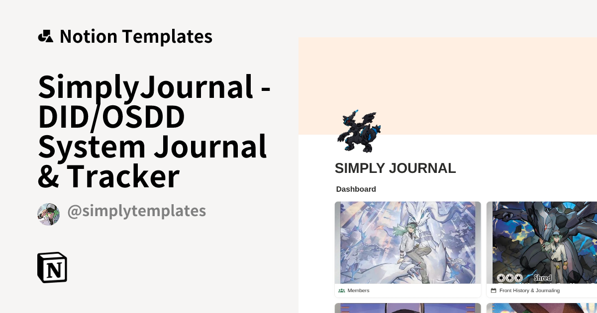 SimplyJournal - DID/OSDD System Journal & Tracker Template | Notion ...