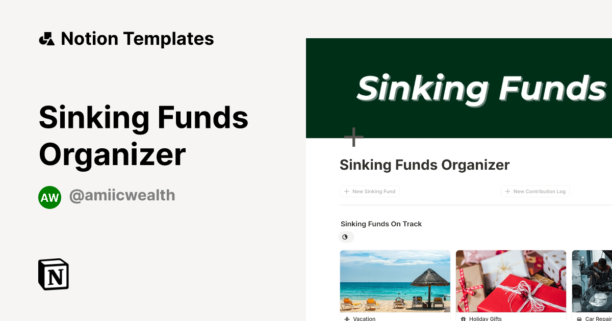 Sinking Funds Organizer Template | Notion Marketplace