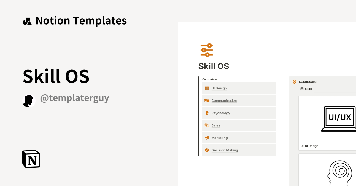 Skill OS Template by Templater Guy | Notion Marketplace