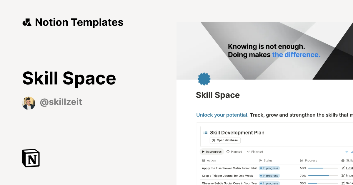 Skill Space Template | Notion Marketplace