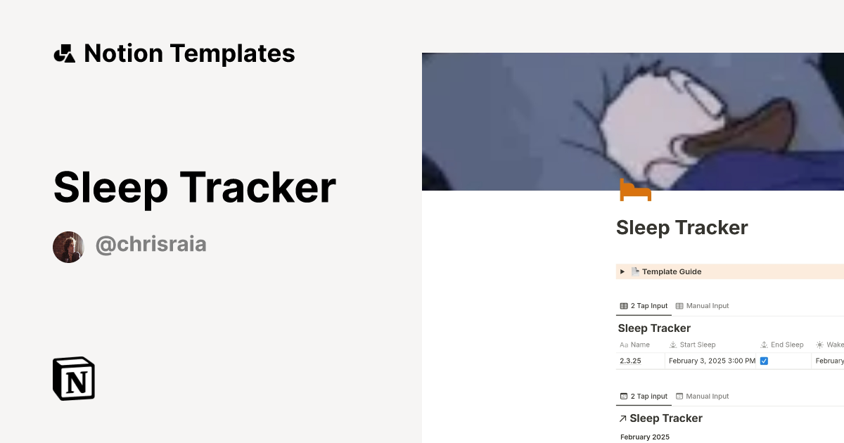 Sleep Tracker Template | Notion Marketplace