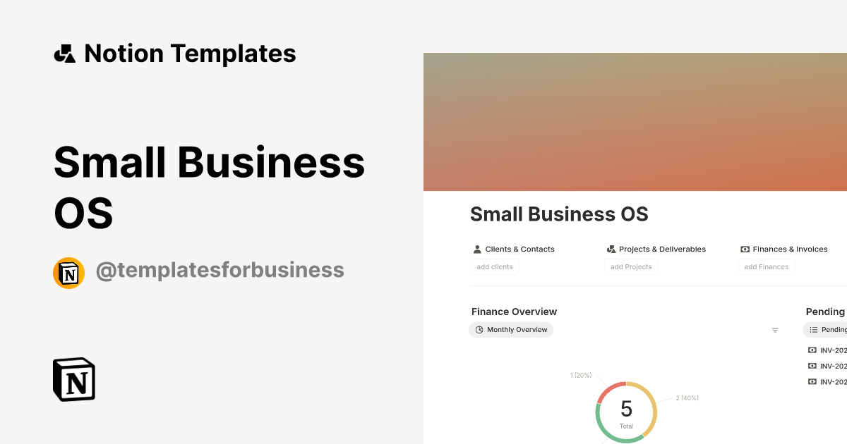 Small Business OS Template | Notion Marketplace