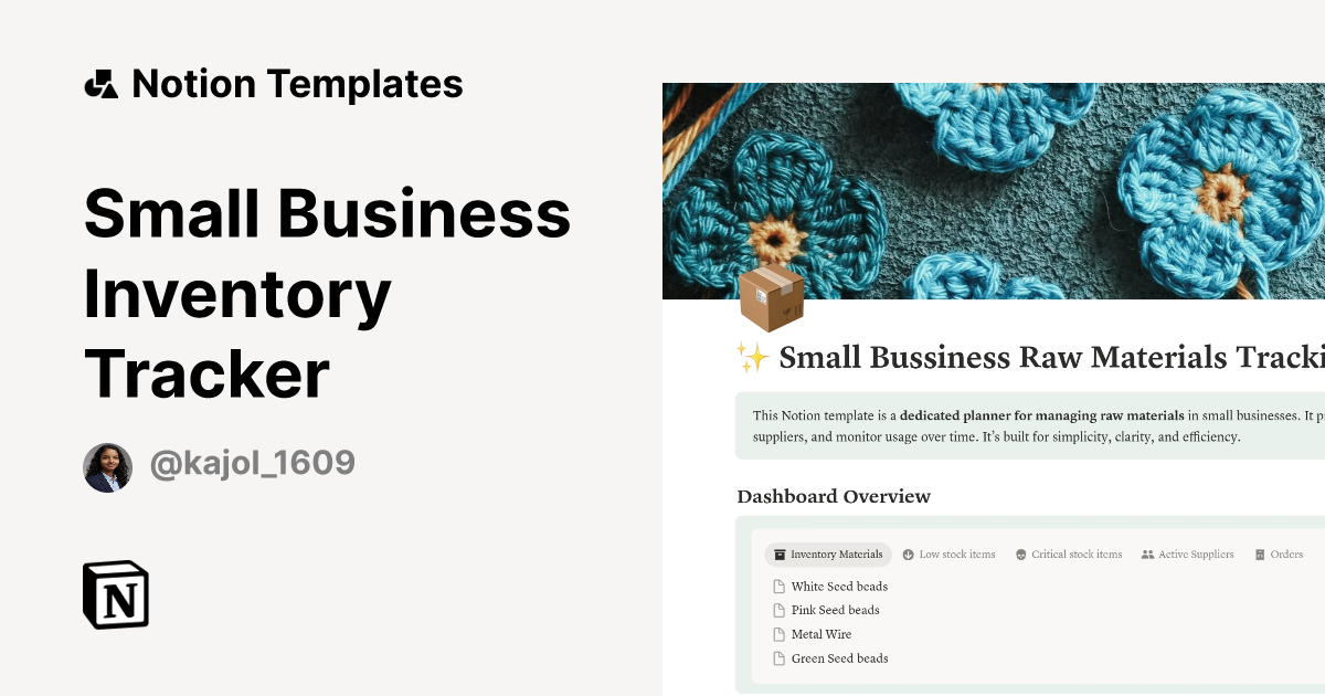 Small Business Planner Template | Notion Marketplace