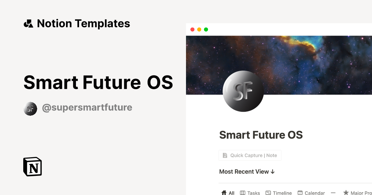Smart Future OS Template | Notion Marketplace