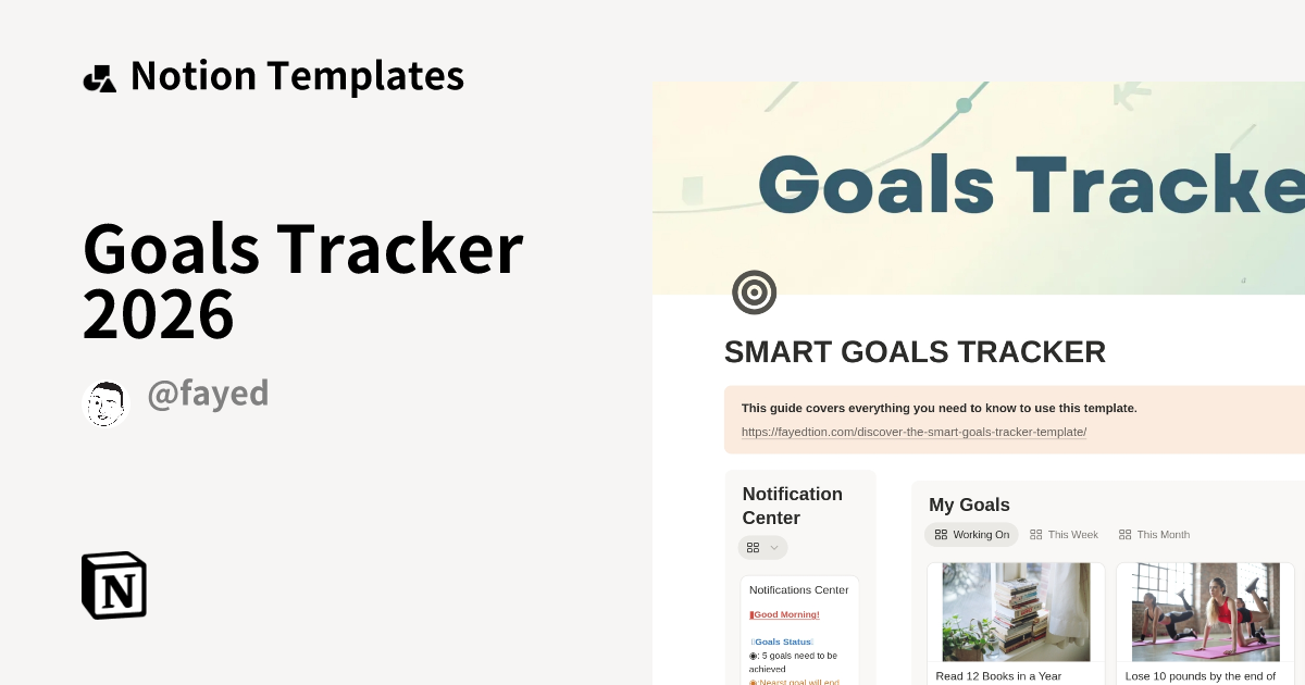 Smart Goals Tracker Template | Notion Marketplace