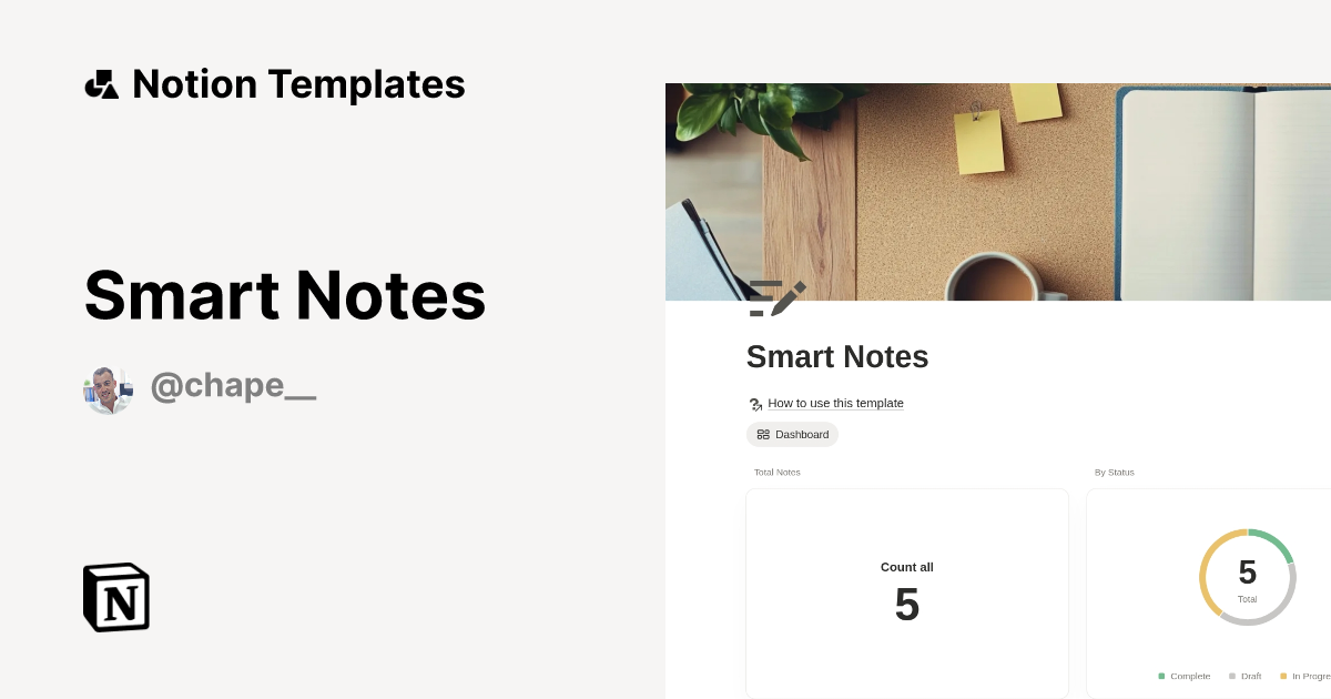 Smart Notes Template | Notion Marketplace