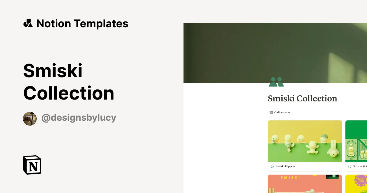 Smiski Collection Template | Notion Marketplace