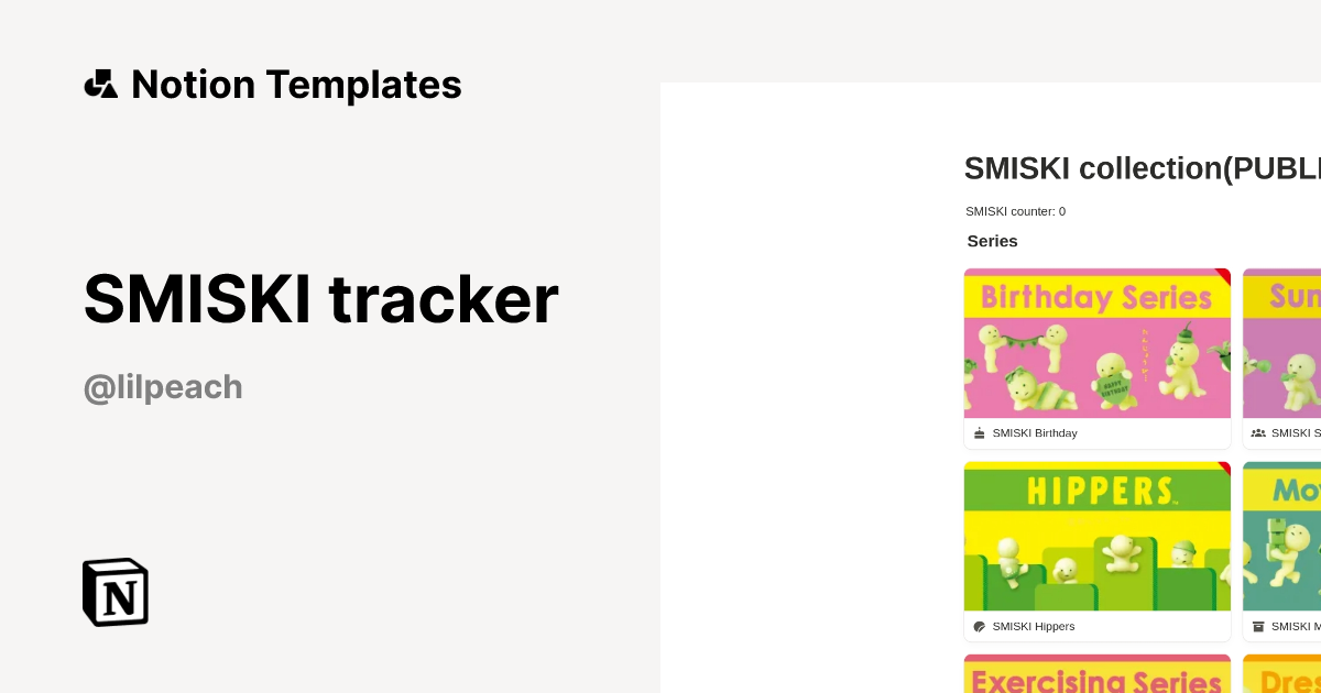 SMISKI tracker Template | Notion Marketplace