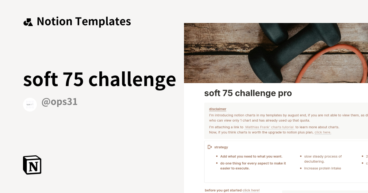 soft 75 challenge Template by ops 31 | Notion Marketplace