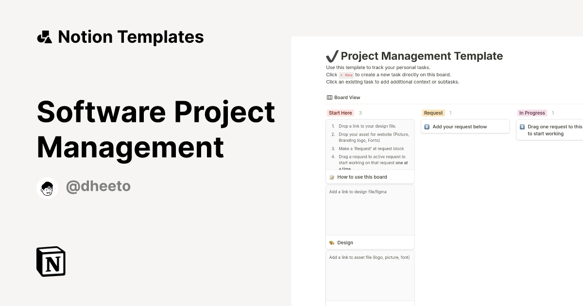 Software Project Management Template | Notion Marketplace