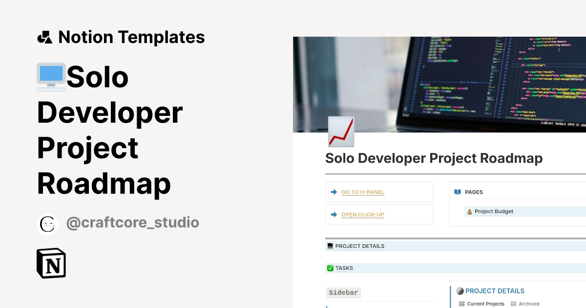 🖥️Solo Developer Project Roadmap Template | Notion Marketplace