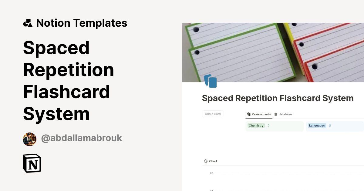 Spaced Repetition Flashcard System Template by Abdalla mabrouk | Notion Marketplace