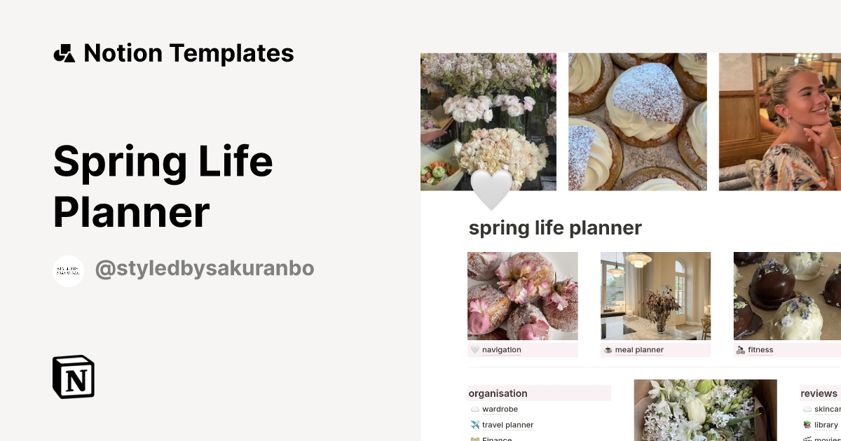 Spring Life Planner Template | Notion Marketplace