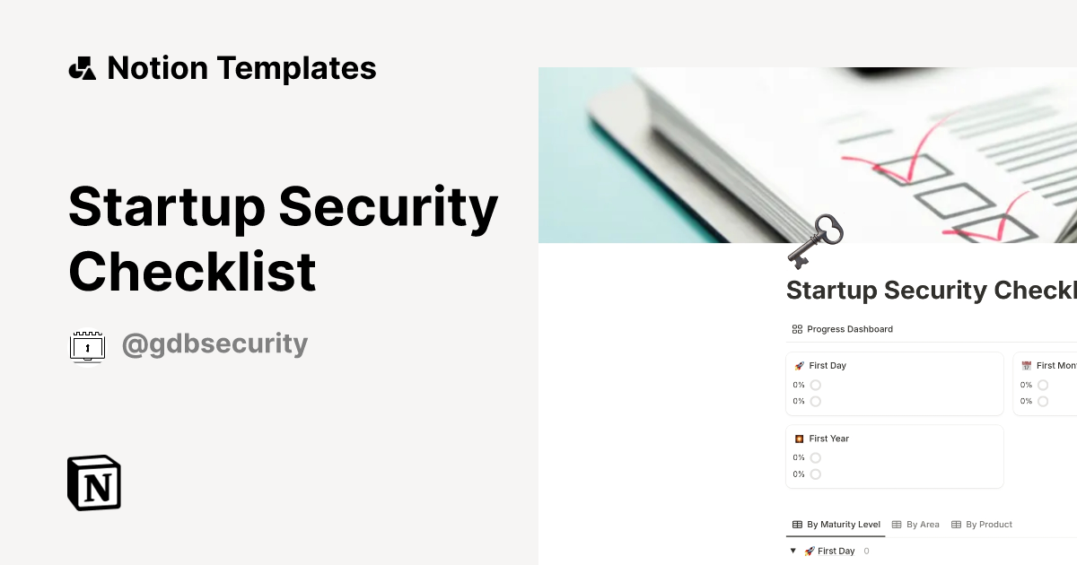 Startup Security Checklist Template | Notion Marketplace