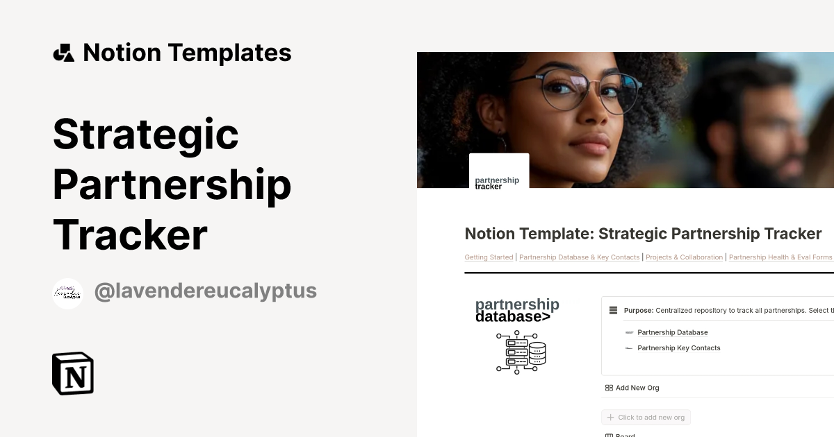 Strategic Partnership Tracker Template | Notion Marketplace