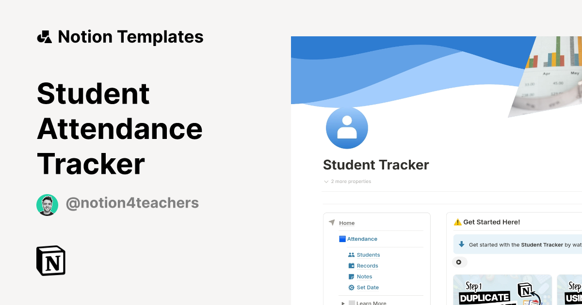 Student Attendance Tracker Template by Milo | Notion4Teachers | Notion ...