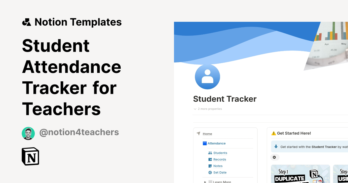 Student Attendance Tracker for Teachers Template by Milo ...