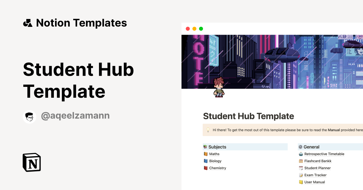Student Hub Template Template | Notion Marketplace