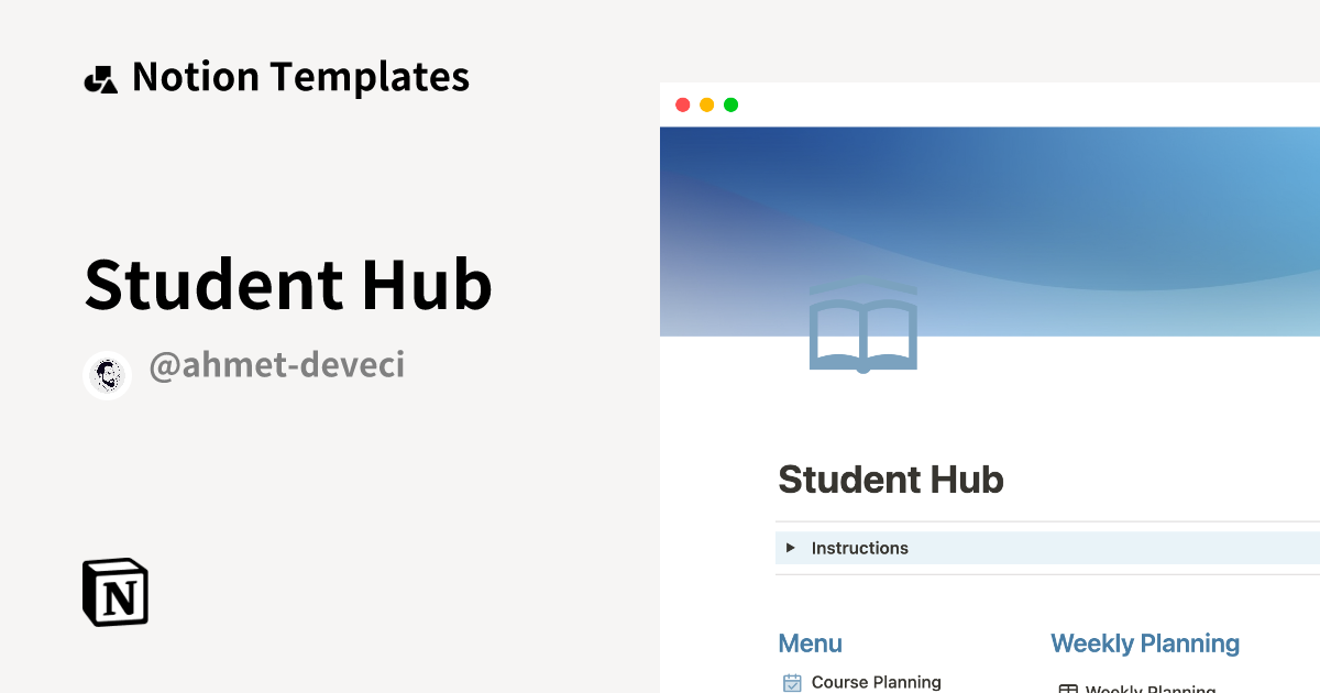 Student Hub Template | Notion Marketplace