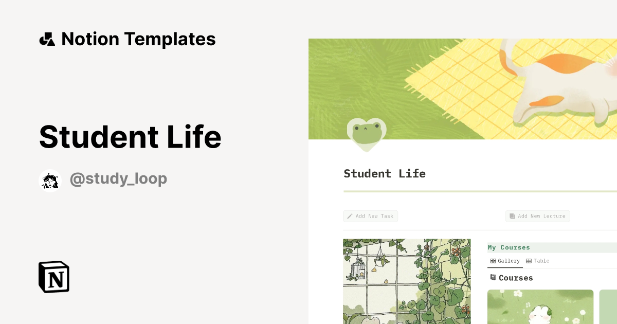 Student Life Template | Notion Marketplace