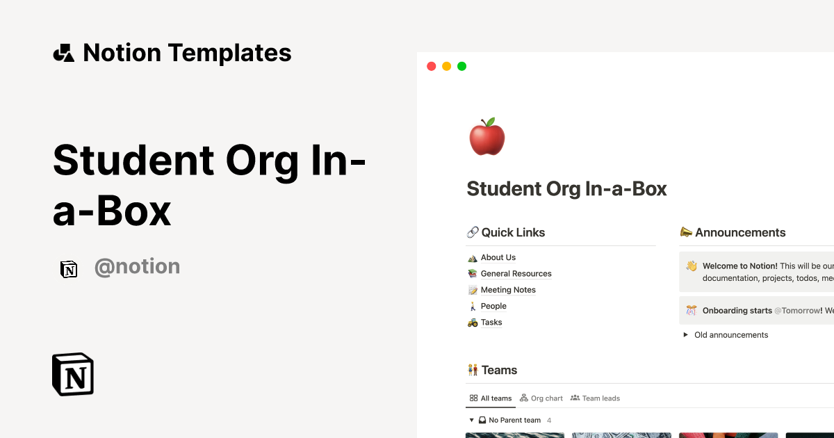 Student Org In-a-Box 2026 Template | Notion Marketplace