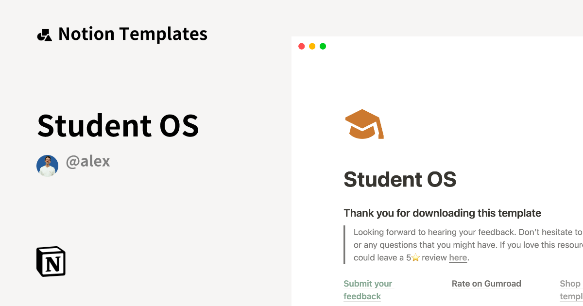 Student OS Template | Notion Marketplace