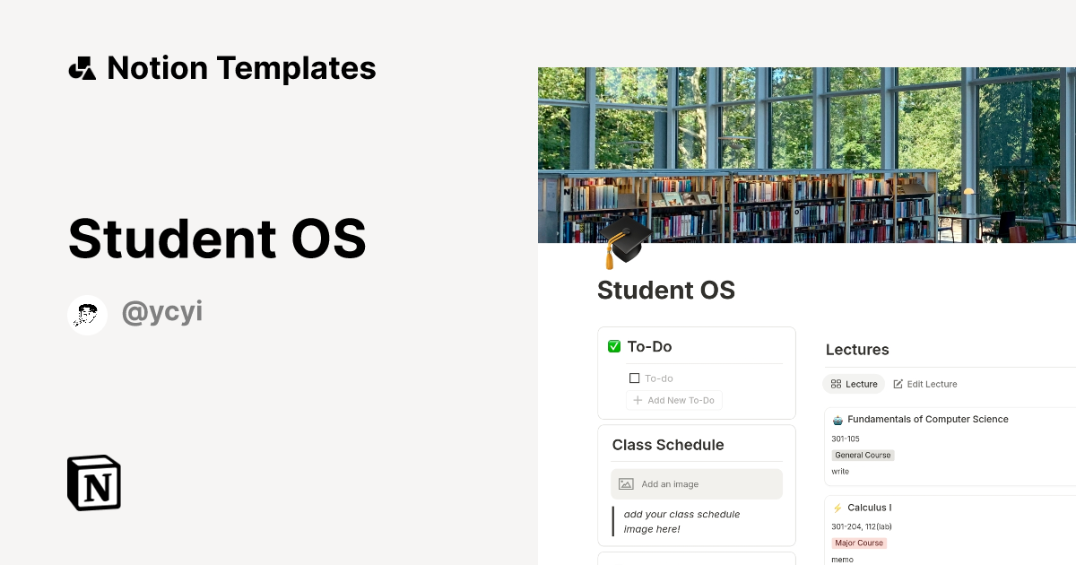 Student OS Template | Notion Marketplace
