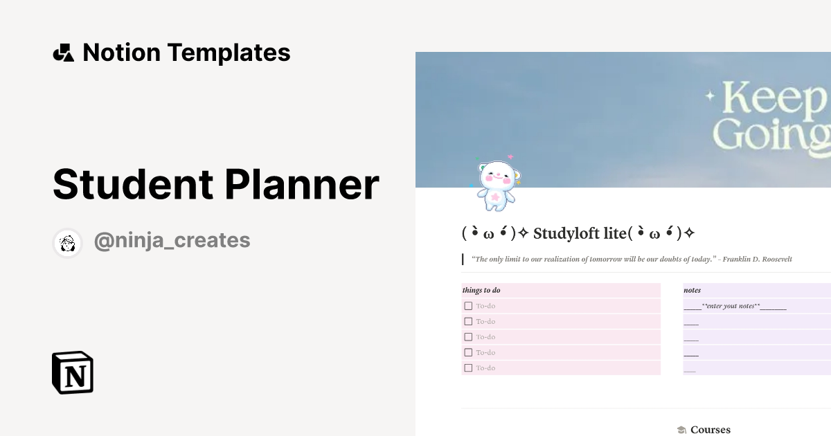 Student Planner Template | Notion Marketplace
