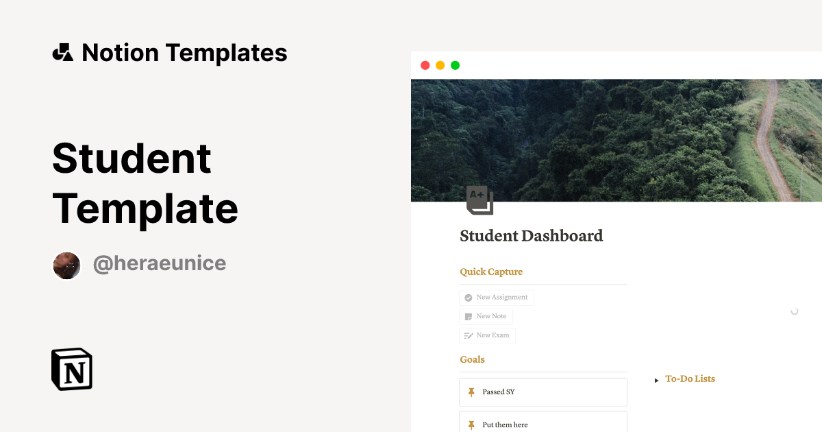 Student Template Template | Notion Marketplace