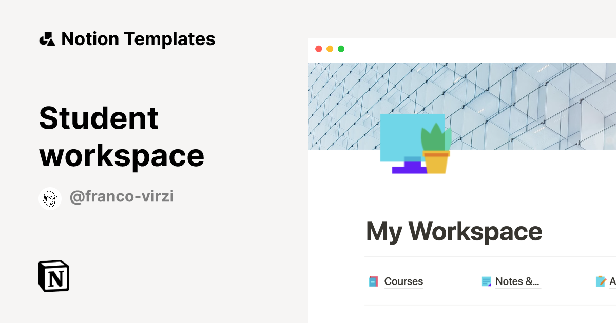 Student workspace Template | Notion Marketplace