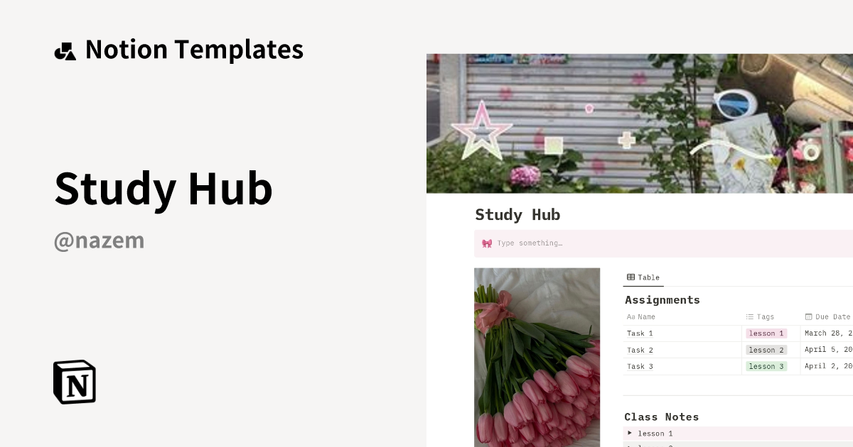Study Hub Template by Nazem | Notion Marketplace